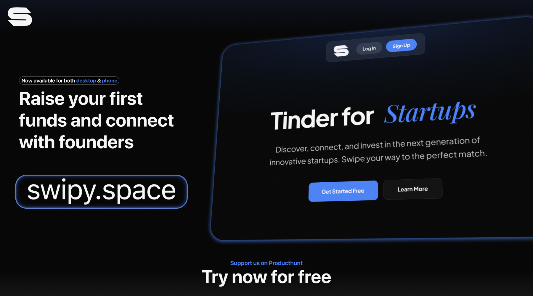 Swipy - Tinder for Startups|Founders|Investors